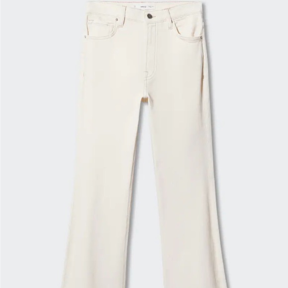 Mango | Jeans | Cropped Flare Ivory Mango Jeans | Poshmark